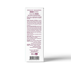 Alteya Organics Rose Water USDA Certified Organic Facial Toner, 17 Fl Oz/500mL Pure Bulgarian Rosa Damascena Flower Water, Award-Winning Moisturizer BPA-Free Bottle with Reducer