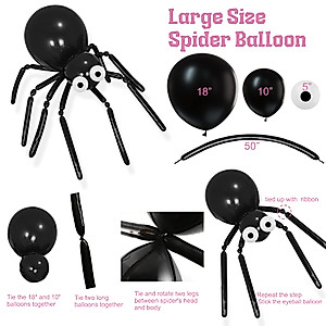 YJDFWAUT 185pcs Black Pink Halloween Balloon Garland Arch Kit, Pink Halloween Decorations Party Supplies for Girl, Large Size Halloween Balloon Garland, Foil Balloon, 3D Bat Stickers