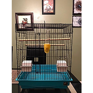 You & Me Square Top Parakeet Cage, 16.5" L X 11.8" W X 22" H