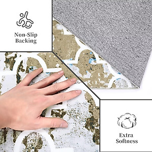 IMINROME Large Area Rug 8x10 Modern Geometric Area Rug Contemporary Abstract Indoor Rug Non-Slip Distressed Throw Rug Non Shedding Floor Carpet for Bedroom Nursery Kids Room, Multi Blue