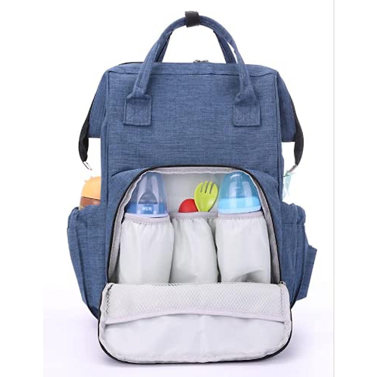 Diaper Bag Backpack, Japhet Multi-Function Waterproof Baby Bag for Boys Girls, Multifunctional Travel Diaper Backpack for Moms Dads, Large Capacity, Durable, Blue