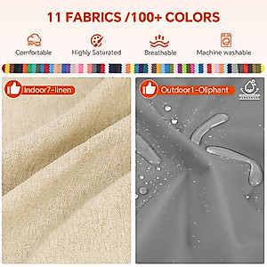 Focuprodu Custom Cushion Covers,Patio Bench Cushion Cover, Replaceable Bench Cushion/Chair Cushion Cover.80+ Colors to Choose from.Multi-Scene Applications. (Custom Size)
