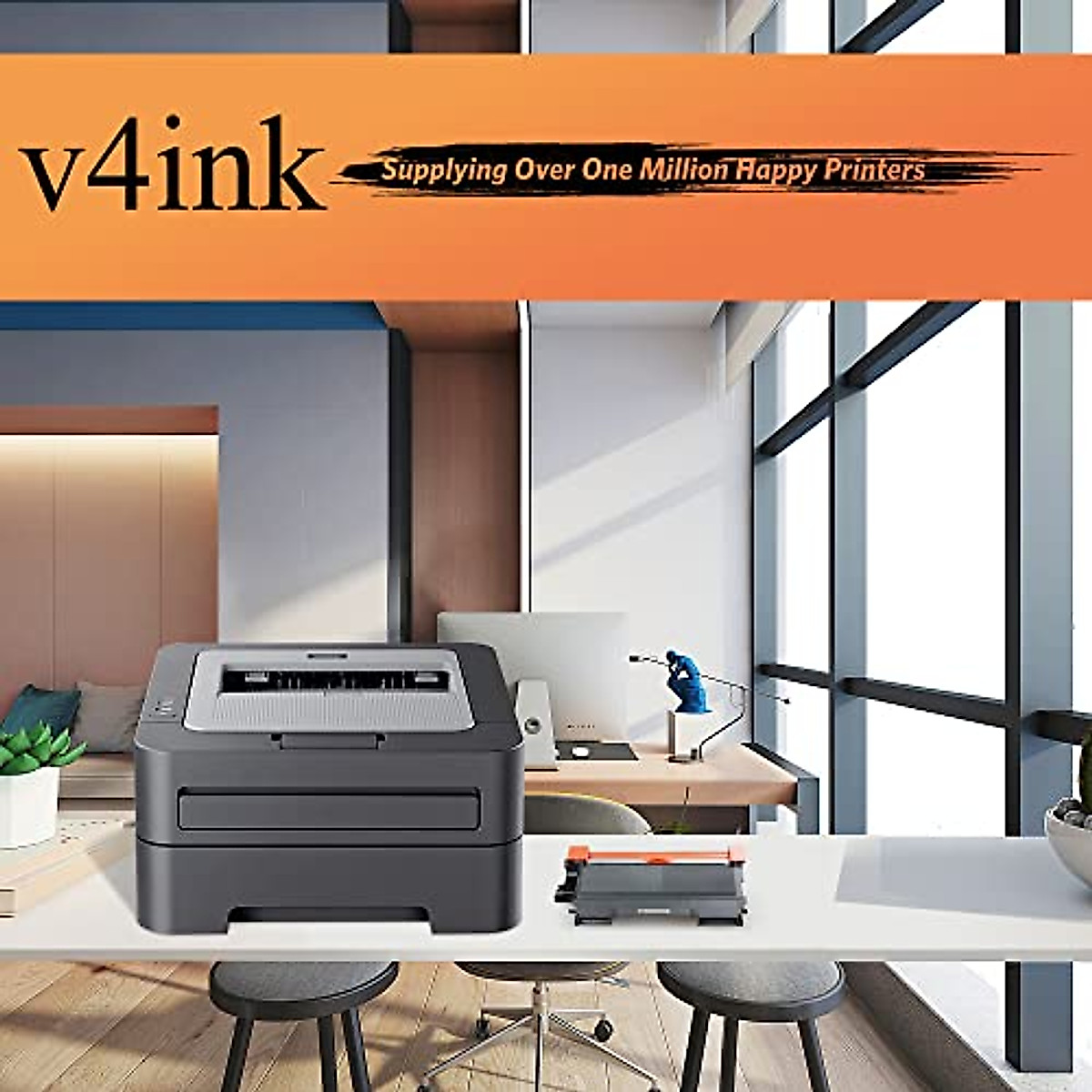 v4ink Compatible Toner Cartridge Replacement for Brother TN450 TN420 Black Toner Cartridge High Yield Use for HL-2240d HL-2270dw HL-2280dw MFC-7360n MFC-7860dw IntelliFax 2840 2940 Printer (Black)