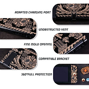 RHOTALL Hard Shell Compatible with Nintendo Switch for Monster Hunter Rise Sunbreak Style, Dockable Case for Switch, Protective Accessories Cover Case for Switch and Joy Con Controller, Black & White