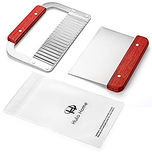 Soap Molds Making Kit with Wooden Cutter Measuring Box (44oz Purple Silicone) | for Adults, Melt and Pour or Cold Process, 100pc Bags, Stainless Steel Wavy & Straight Slicer