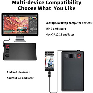 VEIKK A15Pro Graphics Drawing Tablet 10 x 6 Inch Digital Pen Tablet with 12 Shortcut Keys -1 Quick Dial and Battery-Free Passive Stylus,Supports Tilt Function,for Mac/Chrome/Windows/Linux/Android OS