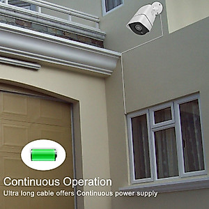 2 Pack DC Power Extension Cable 10ft 2.1mm x 5.5mm Compatible with 12V DC Adapter Cord for CCTV IP Camera, LED, Car, White