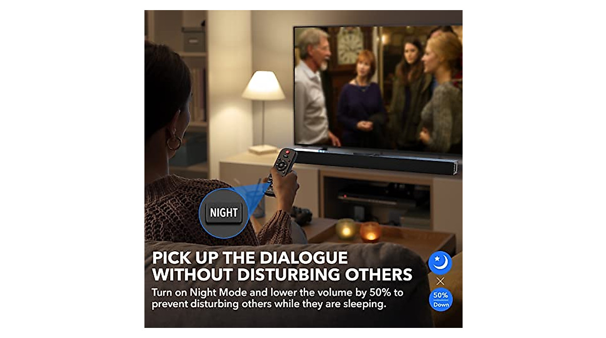 LARKSOUND 2.1 Sound Bar with Subwoofer, Soundbar for TV, Surround Sound ...