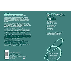 Brocato Peppermint Scrub Shampoo and Conditioner Liter Duo, 32oz Each | Fresh, Invigorating, Cleaning & Moisturizing | Pure Peppermint Oil For All Hair Styles