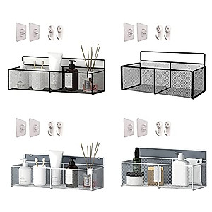 Meiliyizu Wall Mounted Metal Mesh Shower Storage Basket