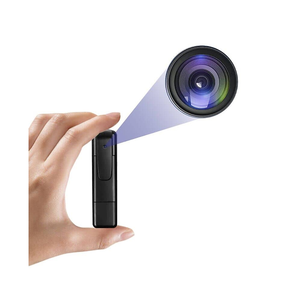 JieSuDa V8 Mini Body Camera, 1080P Full HD Hidden Camera with 32G Memory Card, Police Cam with Smart Motion Detection, Pocket Clip for Office, Security Guard, Home, Car, Bike, Hiking