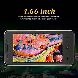 iP13 Pro Unlocked Smartphones, for Android 6 Cheap Cell Phones, 4.66" HD Screen Unlocked Cell Phone, Dual SIM, Dual Camera, Ultra Thin, Face Unlock, 2GB 32GB, 3200mAh, Support T Mobile, ATT(Gold)