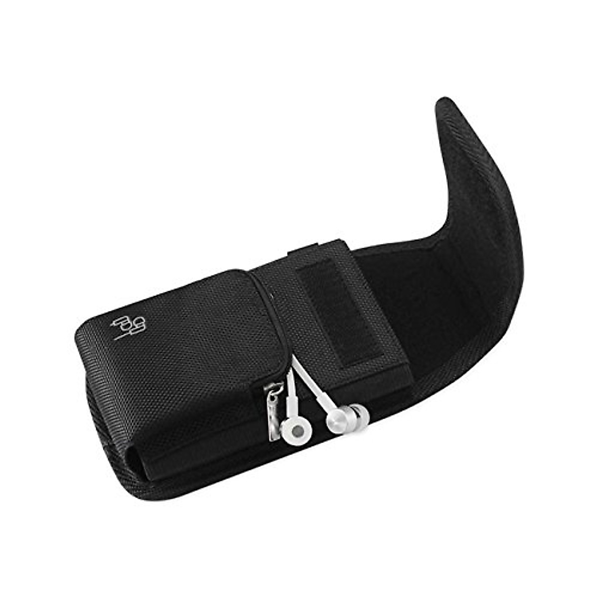 Reiko Vertical Rugged Pouch with Z Lid Pattern in Black (5.8X3.2X0.7 Inches)