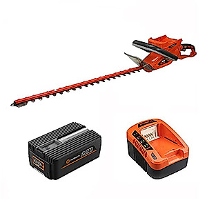 Redback 40V Hedge Trimmer Cordless Bush Trimmer with 1300 RPM Maneuverable 40V Battery Operated Hedge Trimmer Gardening Tools for Cutting and Pruning Shrubs W/ 2Ah Battery Charger