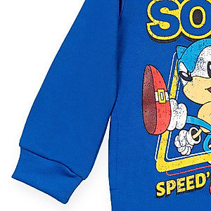 SEGA Sonic The Hedgehog Big Boys Fleece Hoodie Blue 10-12