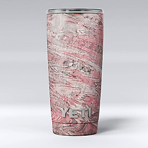 Design Skinz Red Slate Marble Surface V40 - Skin Decal Vinyl Wrap Kit Compatible with The Yeti Rambler Cooler Tumbler Cups