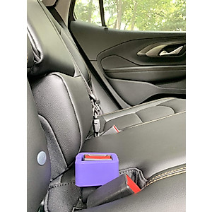 BPA-Free Car Seat Belt Buckle Booster - Raises and Stabilizes Your Receiver - Fun Kid Safety Sticker Gift (Short (Snaps Around Buckle), 1-Pack)