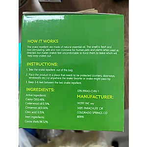 12 Pack Powerful Snake Repellent for Yard, Natural Snake Away Repellent for Indoor Outdoors Lawn Garden Camping, Mouse Repellent, Squirrel Repellent, Rats Repellent