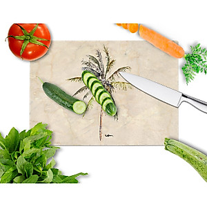 Caroline's Treasures 8482LCB Palm Tree Glass Cutting Board Large Decorative Tempered Glass Kitchen Cutting and Serving Board Large Size Chopping Board