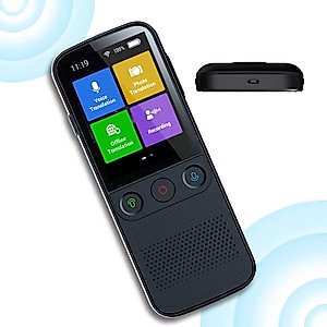Language Voice Translator Device Portable Smart Translator Two Way Online 138 Languages Real Time - Black