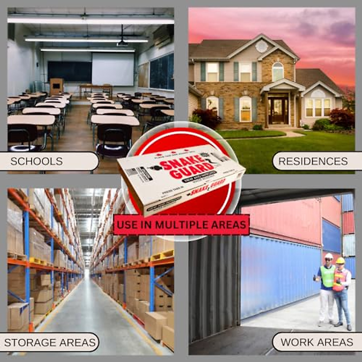 Snake Guard® Snake Trap by Wildlife Control Supplies – Weather Resistant Zero Contact Snare – Safe & Effective - for Commercial & Residential Use – Great for Basements, Garages & Sheds