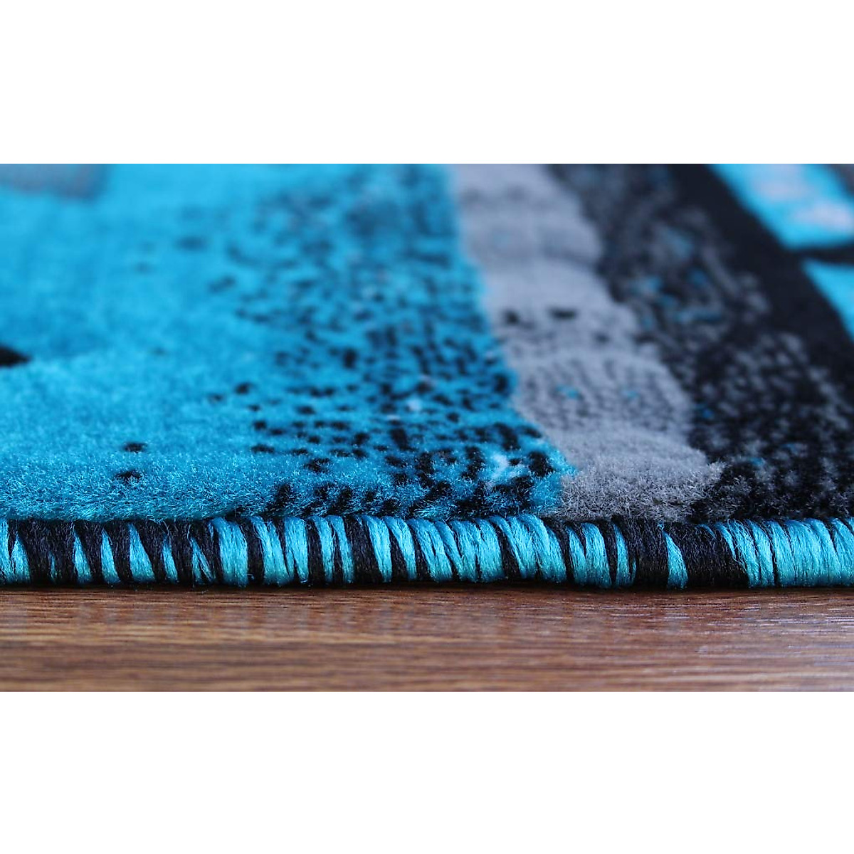 Masada Rugs, Southwest Native American Design Turquoise Area Rug (24 Inch X 40 Inch Mat)