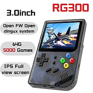 2021 Upgraded Opening Linux Tony System Handheld Game Console , Retro Game Console with 64G TF Card 5000 Classic Games 3 Inch IPS Screen