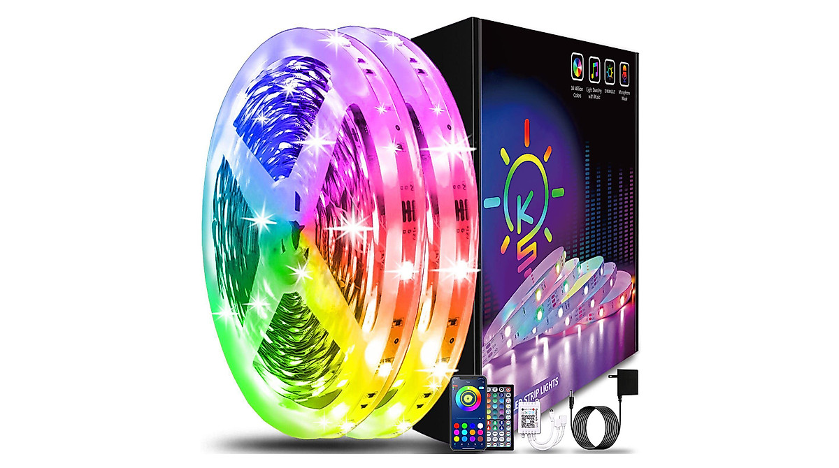 Keepsmile 130ft RGB LED Strip Lights - Smart Music Sync