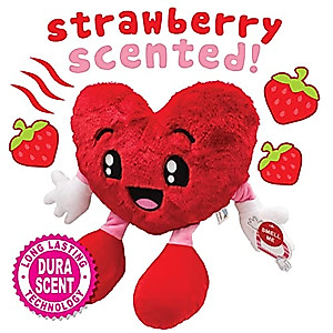 Scentco Sweetheart (Heart) - 10" Patented Gourmet Strawberry Scented Stuffed Plush - Valentines, Gifts for Kids, Gift Guide