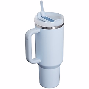 Stanley Quencher H2.0 Tumbler with Handle and Straw 40 oz | Flowstate 3-Position Lid | Cup Holder Compatible for Travel | Insulated Stainless Steel Cup | BPA-Free | Glacier