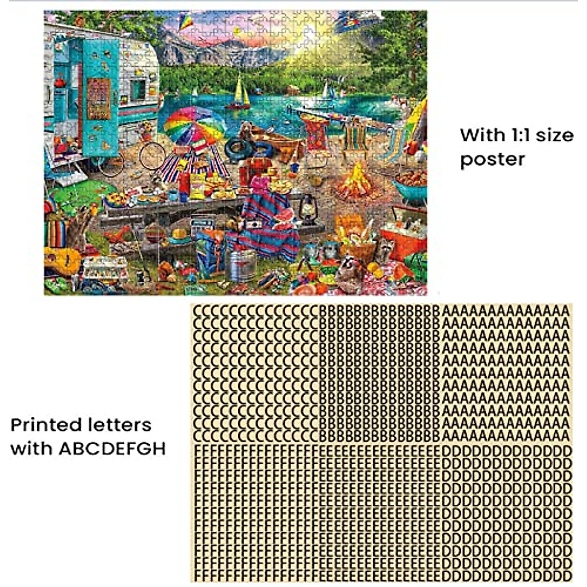 Puzzles for Adults 500 Pieces Family Camping Educational Puzzle Games for Home Decoration for Friends