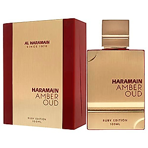 Al Haramain Amber Oud Ruby Edition - Arabian Perfume for Women and Men - Unisex Amber Perfume - Long Lasting Perfume for Men and Women - 3.4 oz
