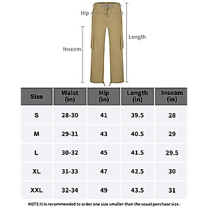 LYRXXX Men's Casual Cargo Pants Hiking Pants Workout Joggers Sweatpants for Men,Light Khaki,M