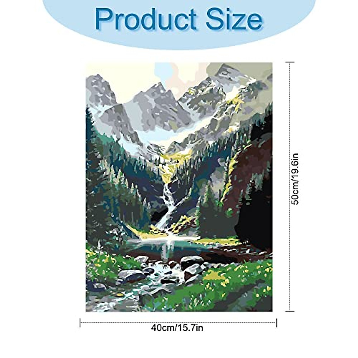 Qoosea 4 Pack Paint by Numbers for Adults Landscape DIY Art Craft for Beginner Acrylic Painting On Canvas by Number for Home Wall Decor 12X16inch