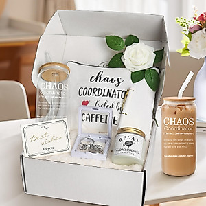 8 Pcs Chaos Coordinator Gifts for Women, Boss, Coworker, Manager, Office, Her, Teacher, Nurse, Mom - Unique Boss Lady Gifts - Thank You Gifts, Office Gifts, Boss Lady Gifts, Coworker Birthday Gifts