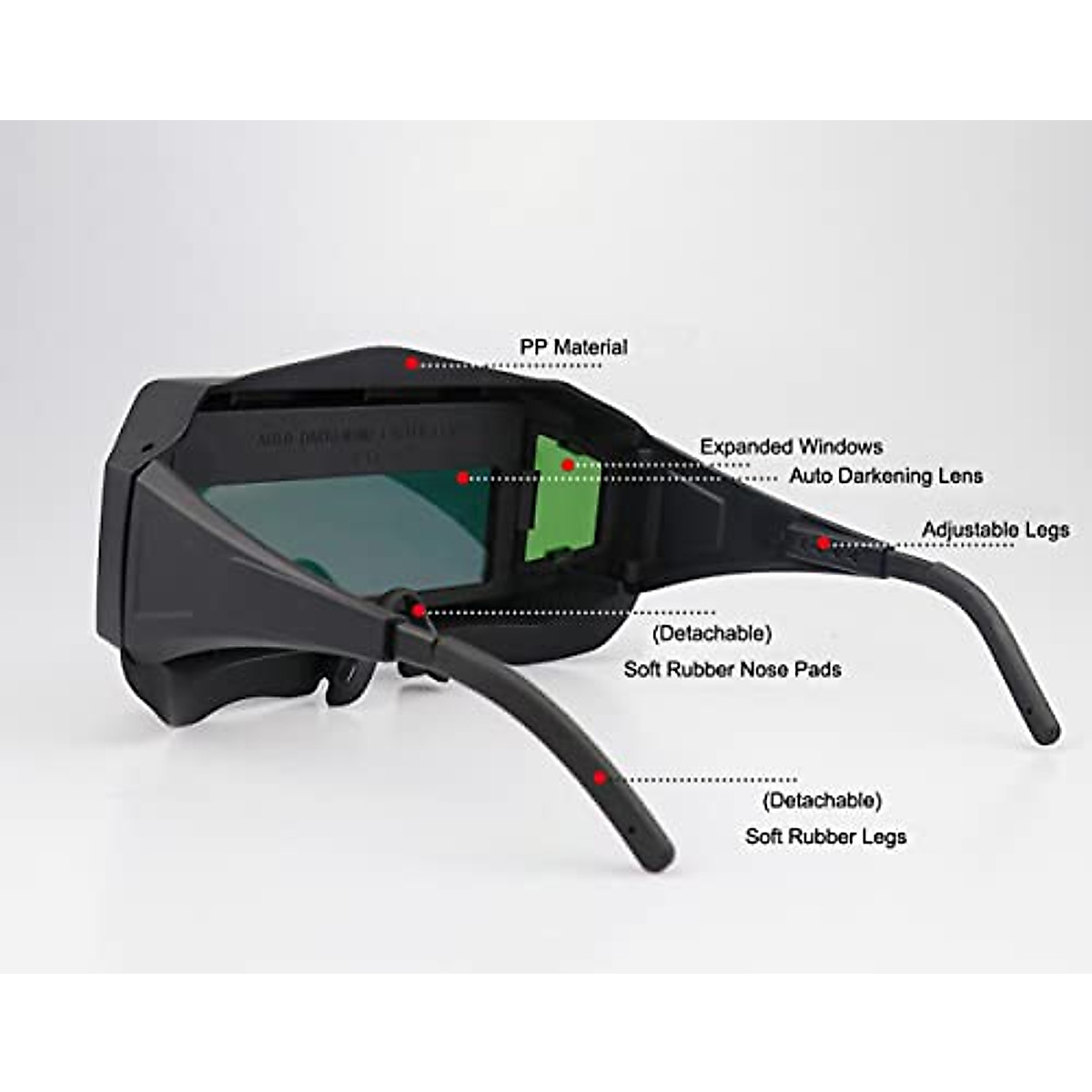 Panoramic View Welding Glasses True Color Auto Darkening Welding Goggles Welder Safety Eye Protection Mask Helmet Accessories