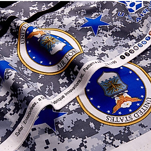 Military Air Force Cotton Panel Multi, Fabric by the Yard