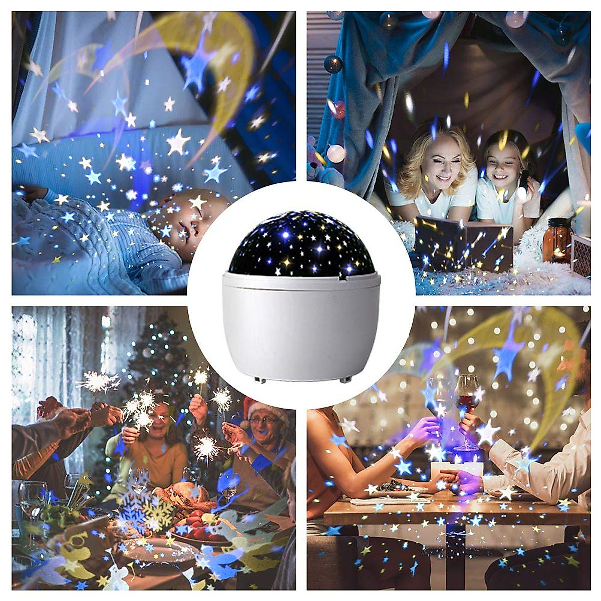 Aytai Star Projector Night Lights for Kids with Timer, Moon Star Projector Light with 3 Kind of Shells 21 Changing Modes, Galaxy Light Projector for Bedroom Baby Nursery Birthday Christmas Gifts