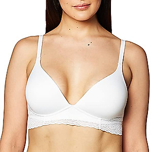 Warner's Women's Cloud 9 Super Soft Wireless Lightly Lined Comfort Bra RO5691A, White, 34B