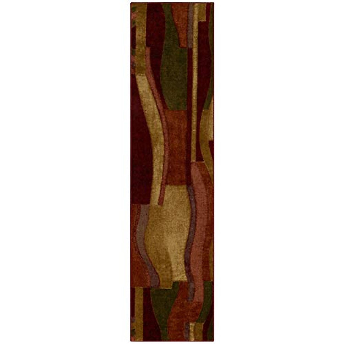 Mohawk Home New Wave Picasso Wine Abstract Runner Area Rug, 2'x5', Multi