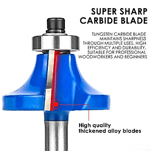 BAIDETS Router Bits Set 1/4 Inch Shank, 24 Pieces 1/4" Router bits Tungsten Carbide Wood Router Bits, Woodwork Tools, for Professional and Beginners Carpenter