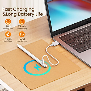 Hastraith Stylus Pen for iPad(2022-2018), 13 mins Fast Charging iPad Pencil, Tilt Sensitivity for Apple iPad 10/9/8/7/6, iPad Air 5/4/3, iPad Pro 12.9/11", iPad Mini 6/5, Cream White