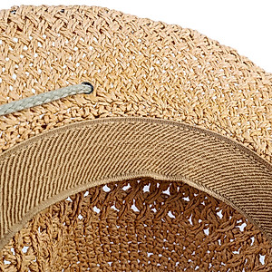 Straw Cowboy Sun Hat for Women/Kid Shapeable Western Style Country UPF 50+ Cap