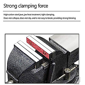 LEISHENT Bench Vise Heavy-Duty Utility Combination Pipe and Bench Vise,Ball Milled cast Iron Material,6inch