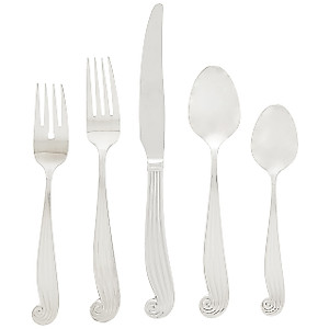 Ginkgo International LaMer 20-Piece Stainless Steel Flatware Place Setting, Service for 4