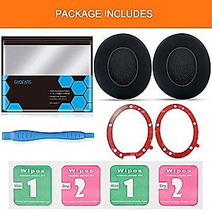 Upgraded Replacement Ear Pads for Beats Studio 3, GVOEARS Cooling Gel Headphones Covers for Studio 2 Studio 3 Wired Wireless Over Ear Earpad Cushions with Noise Cancelling Memory Foam (Dark Grey)