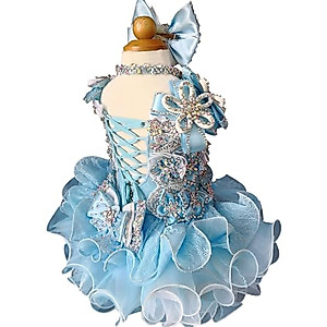 Jenniferwu Infant Toddler Baby Newborn Little Girl's Pageant Party Birthday Dress G016B Blue Size 3T