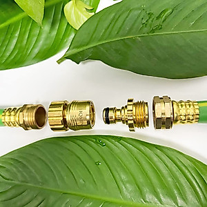 HQMPC No Pb Garden Hose Quick Connect Brass Hose Quick Connect Quick Release Hose ConnectorWater Hose Connectors 3/4" GHT (6 SETS)