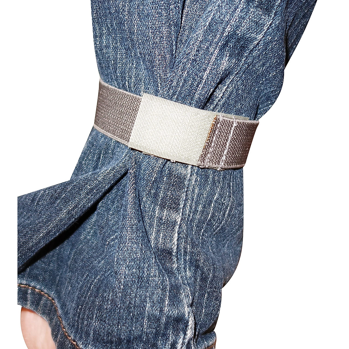 Hook & Loop Ankle Blousing Garter by Mt. Sun Gear 1" Grey Trousers Straps for Hiking, Cycling, Waders, Fly Fishing, Hunting, Gardening, Outdoor and Military Uniforms.