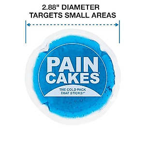 PAINCAKES Reusable Mini Cold Packs - Stickable Ice Packs for Targeted Cold Therapy - Perfect for Injuries, and Small Areas - Latex-Free Cold Compress, 100x Re-Stickable Blue & Purple 2 Pack Set